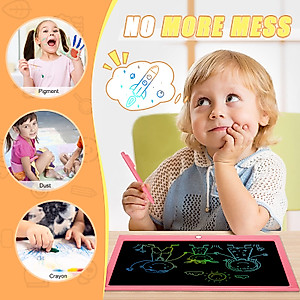 LCD Writing Tablet for Kids 15 Inch, Kids Drawing Tablet, Erasable Doodle Board, Gifts for Girls and Boys, Sensory Toys for Preschoolers, Educational Toys for Kids 3+ Years Old, Pink
