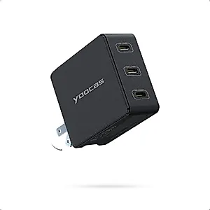 Yoocas 140W USB C Charger,MacBook Pro Charger with Gan+3-Port PD3.1,Laptop Foldable Wall Charger for Dell,Lenovo,Chromebook, Tablets, MacBook Air, iPad Pro, Galaxy S22/21, iPhone 15/14/Pro, Pixel.