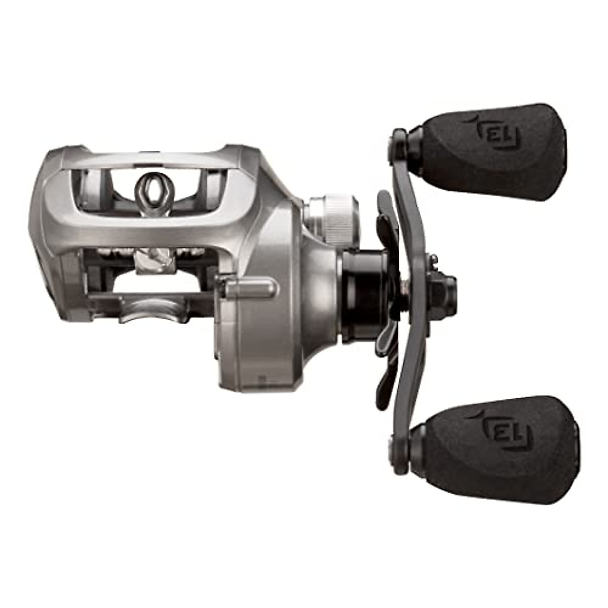 13 FISHING - Inception Slide Baitcast Reel - 8.1:1 Gear Ratio - Left Hand Retrieve (Fresh+Salt) - INSLD2-8.1-LH, Gray