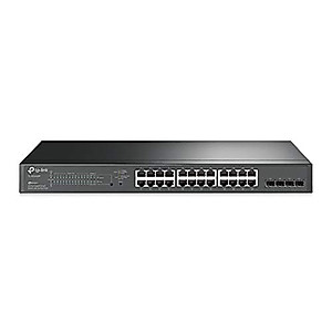TP-Link TL-SG2428P | Jetstream 24 Port Gigabit Smart Managed PoE Switch | 24 PoE+ Ports @250W, 4 SFP Slots | Omada SDN Integrated | PoE Recovery | IPv6 | Static Routing