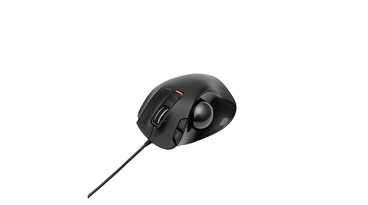 ELECOM EX-G Trackball Mouse Wired Ergonomic with 4 Buttons