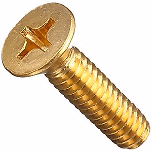 #8-32 x 2 Machine Screw, Brass, (inch) Head Style: Flat, (Quantity: 100) Drive: Phillips, Point: Thread: Coarse Thread (UNC), RoHS Compliant