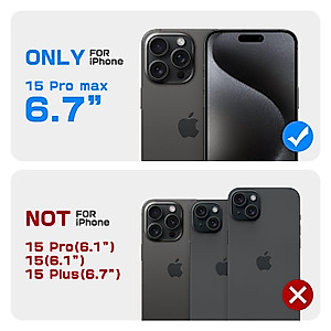 SUPCASE for iPhone 15 Pro Max Case with Camera Cover & Stand (UBMag XT) [Compatible with MagSafe] [Built-in Kickstand] [Military-Grade Protection] Heavy Duty Rugged Magnetic Phone Case 6.7", Black