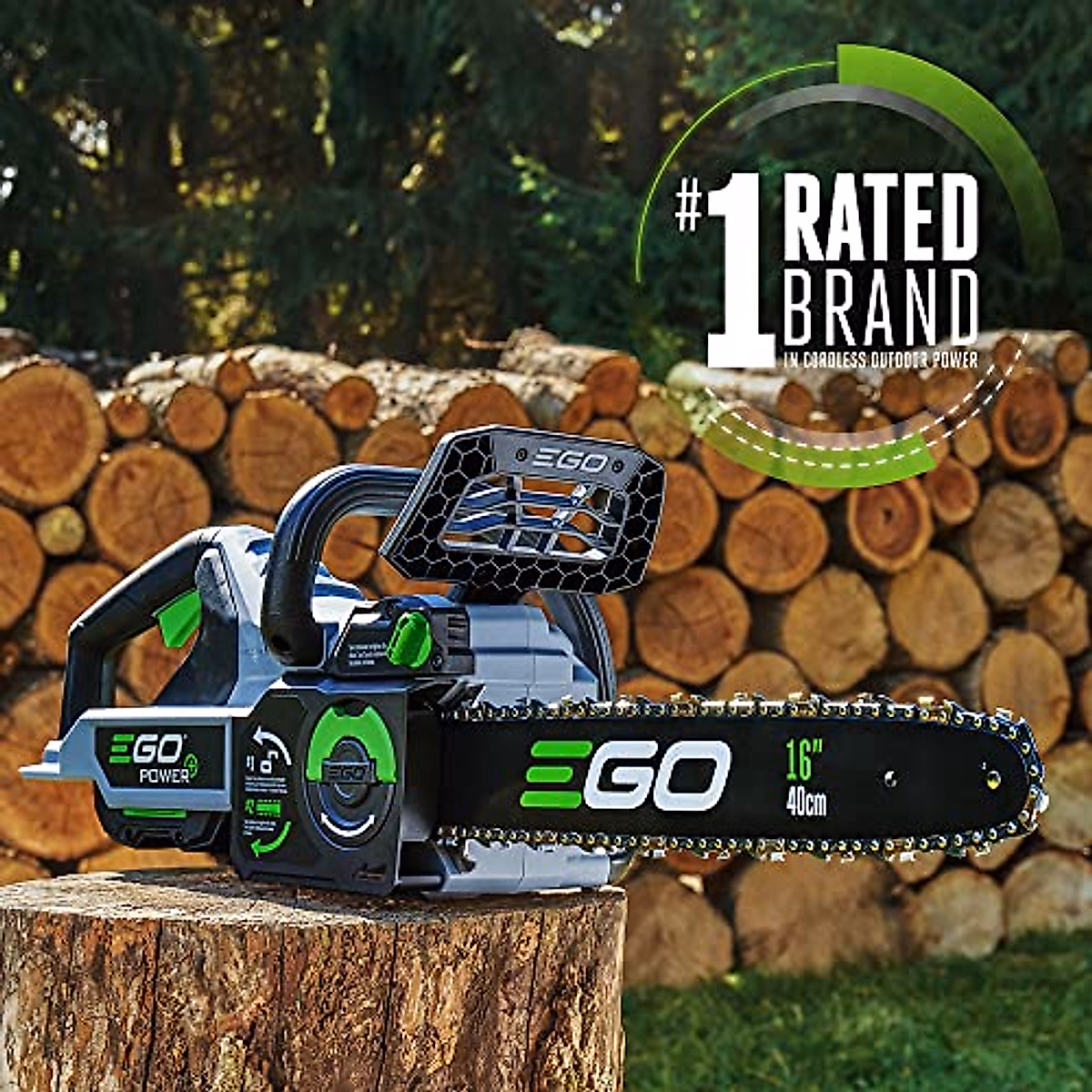 EGO Power+ CS1613 Inch 56-Volt Lithium-ion Cordless 4.0Ah Charger Included Chain Saw, 16-in. Chainsaw Kit w/ 4.0 Ah Battery