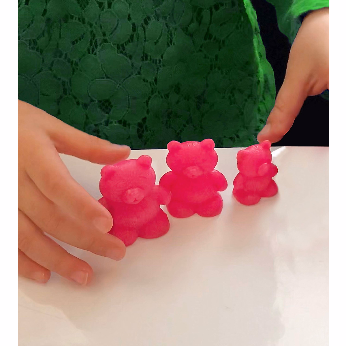 Skoolzy Rainbow Counting Bears - Size Matching Bear Cups