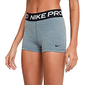 Nike Women's Pro 365 3inch Shorts, Smoke Grey/Heather/Black/Black, Large