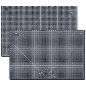 Headley Tools 24 x 36 Inch Large Self Healing Cutting Mat, Durable A1 Double Sided 5-Layer Craft Cutting Board for Fabric, Quilting, Sewing, Hobby, Scrapbooking, Arts and Crafts Project, Dark Gray