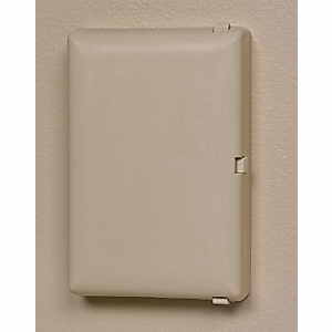 Child Be Safe, Baby Toddler Pet Resistant Electrical Safety Cover Guard for Home and Business, Made in USA, Compatible with Decora Leviton Legrand, Modern Wide Outlet Switch (1 Count, Ivory)