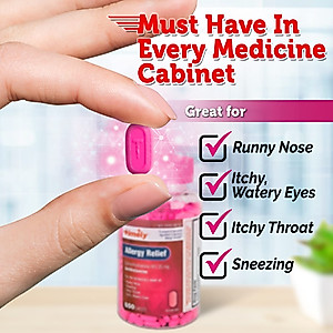 Timely Allergy Relief Diphenhydramine HCl 25 mg - 650 Caplets - Compared to Benadryl Allergy Ultratab - Antihistamine - Allergy Medication - Runny Nose Relief for Adults - Watery Eyes Treatment