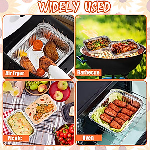 CIEOVO 36 Pack Thanksgiving Aluminum Food Containers with Lids, Watercolor Thanksgiving Leftover Containers Disposable Turkey Aluminum Containers for Fall Thanksgiving Party Supplies