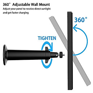 eoklmesl 3.5W Solar Panel Compatible with Video Doorbell 2/3/3 Plus/4, Allowing for Continuous Charging. It Includes Secure Wall Mount and 5.0m/16ft Power Cable.