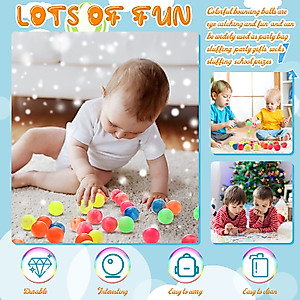 Zhanmai 40 Pieces Small Bouncy Balls Neon High Bouncing Balls Cloud Rubber Bouncy Balls 1 Inch Little Rubber Ball Colorful Swirl Ball for Game Prizes Party Favors Vending Machines