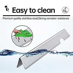 Clivimi Grill Flavorizer Bars Grill Heat Deflectors BBQ Gas Grill Replacement Parts for Weber 66796 66033 66041, Weber Genesis II E-410 S-410, II LX E-440, S-440, 17 Inch Grill Heat Plates Shield