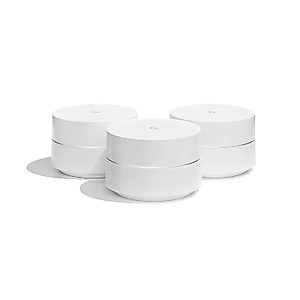Google WiFi system, 3-Pack - Router Replacement for Whole Home Coverage (NLS-1304-25),White