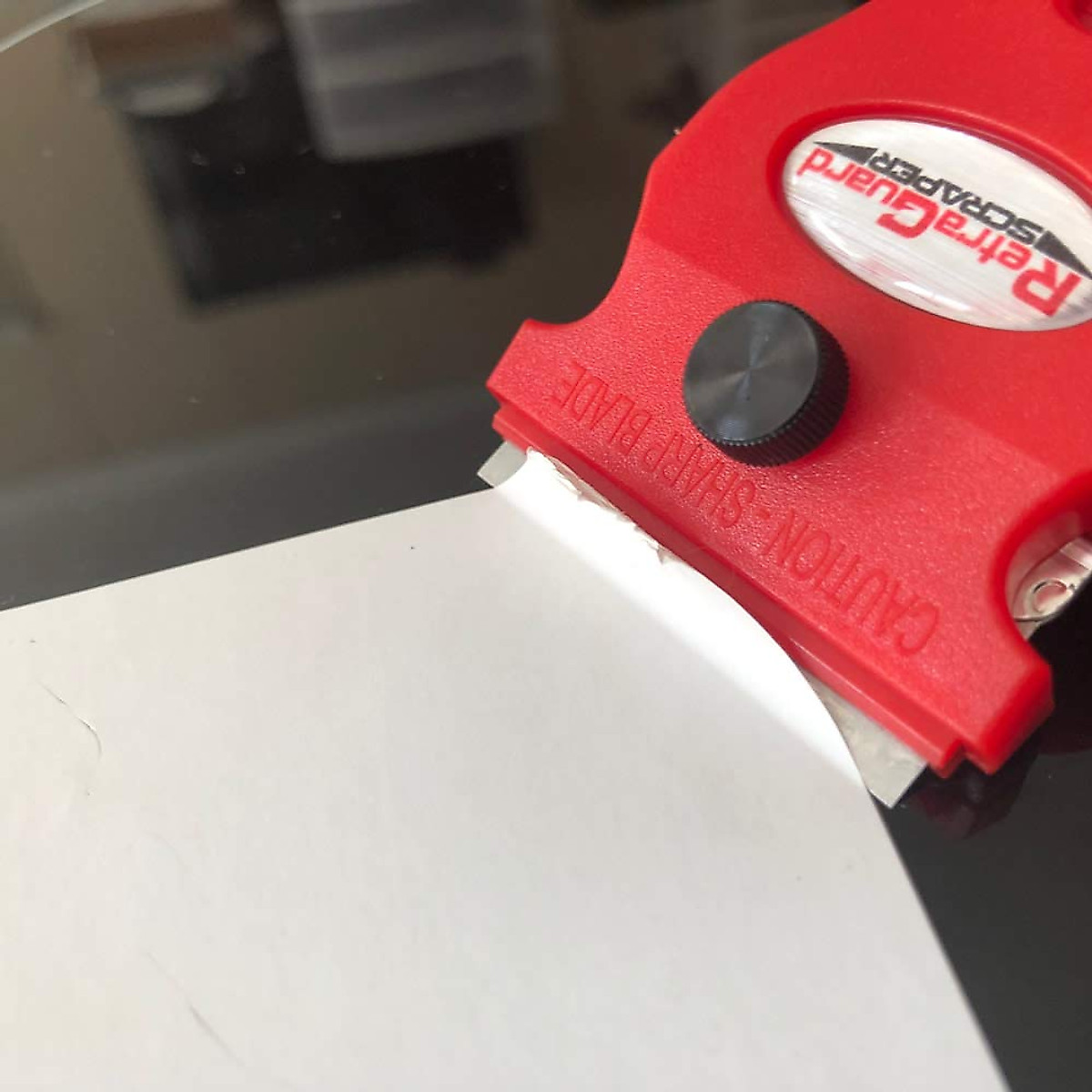 Werxrite RetraGuard Scraper & SafetiMax Scraper Combo - Stovetop Cooktop Glass Ceramic Metal Scraper - Sticker Glue Paint Adhesive Decal Scraper + 5 Replacement Scraper Blades per Scraper - USA Made