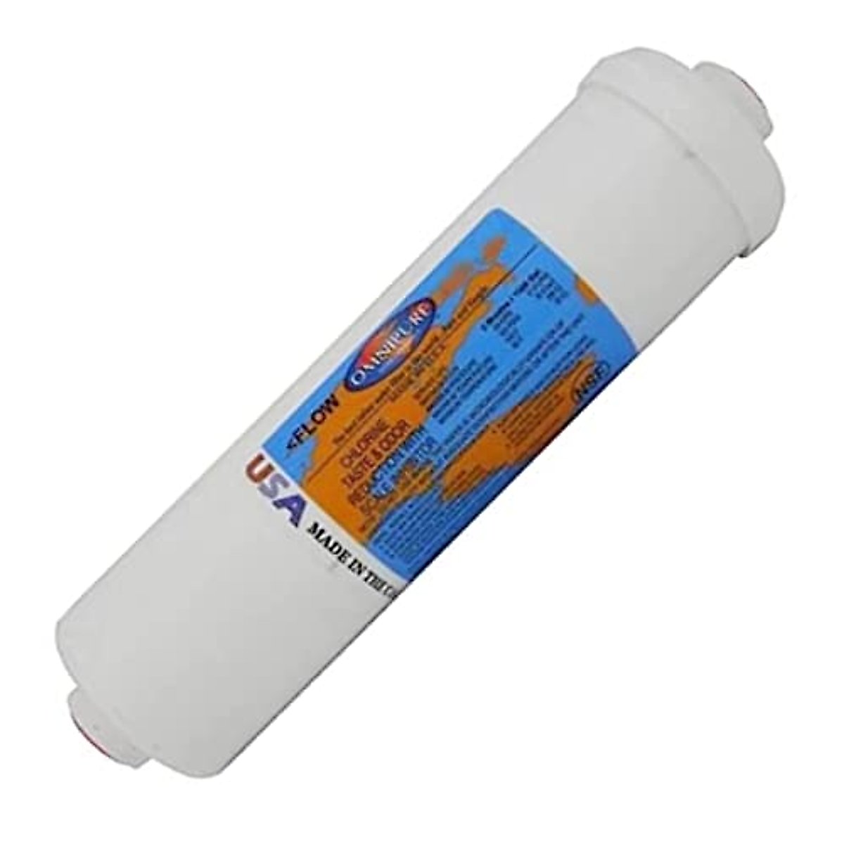 Omnipure K5553 All A520E Nitrate Removal Water Filter Inline 10" x 2.5" with 3/8" OD Quick Connect