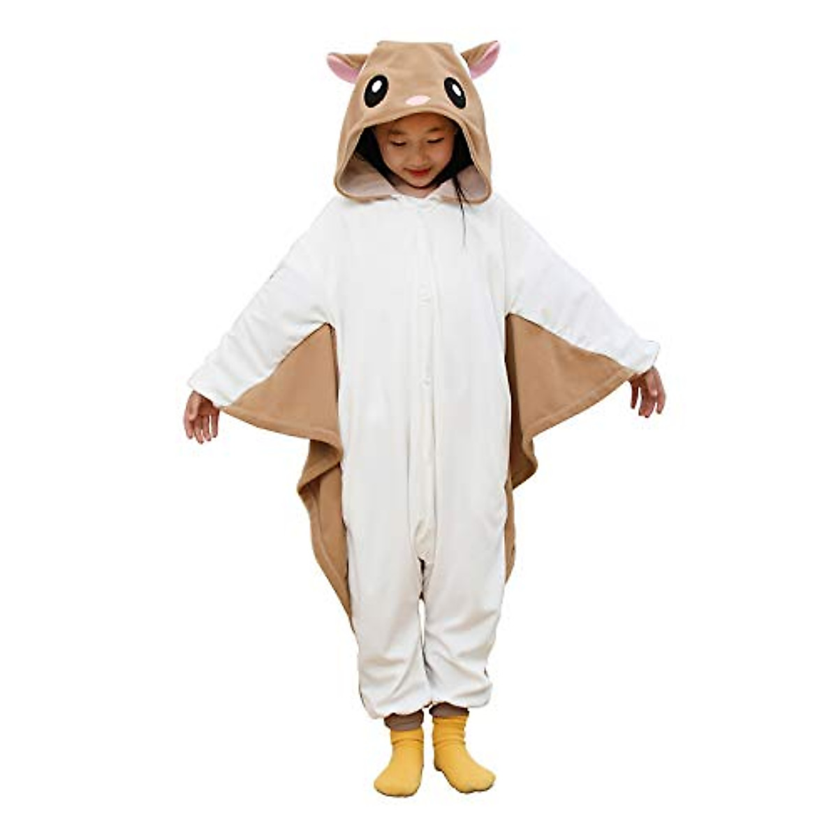 Flora Huxley Kids Animal Onesie Cosplay Helloween Costume (Flying Squirrel, 6 Years)