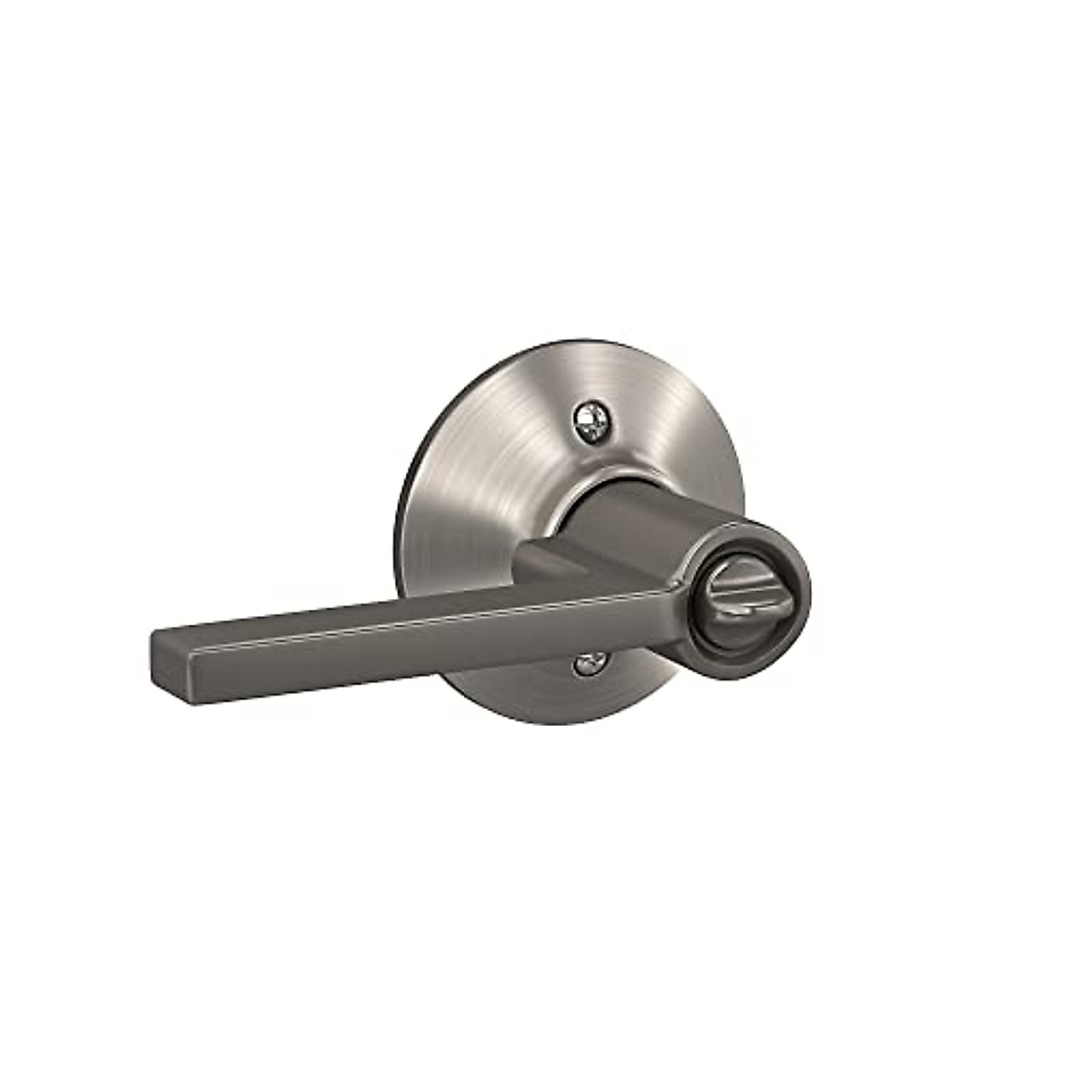 Schlage F51A LAT 619 Latitude Door Lever, Keyed Entry Lock, Satin Nickel
