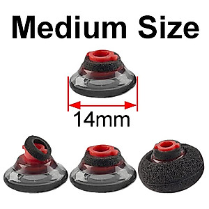 A-Focus Voyager 5200 Eartips Set, Comfortable Replacement Ear Tips Kits Earpads Foam Earbuds Ear Gels Compatible with Plantronics Voyager 5200 5210 5220 Legend Headset Medium M Gray 4 Pcs