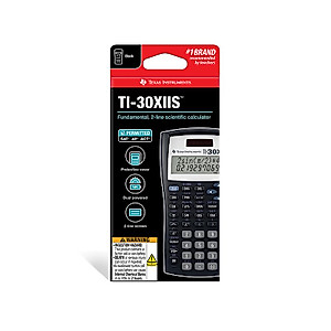 Texas Instruments TI-30XIIS Scientific Calculator, Black with Blue Accents