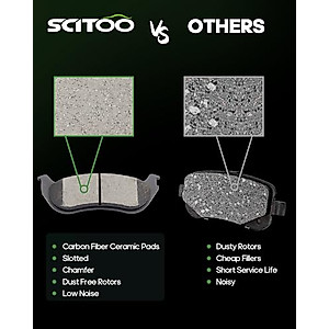 Ceramic Brake Pads Kits,SCITOO 8pcs Brakes Pads Set fit for 2002-2005 for Ford Explorer,2002-2005 for Mercury Mountaineer