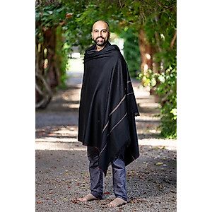 Om Shanti Crafts Meditation or Prayer Shawl or Plain Blanket, Wool Shawl/Wrap, Oversize Scarf. Unisex