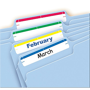 Avery File Folder Labels on 4" x 6" Sheets, Easy Peel, Assorted, Print & Handwrite, 2/3" x 3-7/16", 252 Labels (5215)