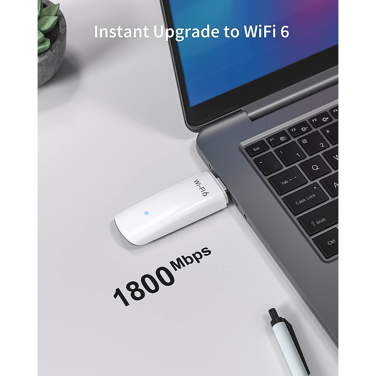 ioGiant AX1800 WiFi 6 Adapter WiFi Adapter for Desktop PC Laptop Wireless Network Adapter Dual Band USB WiFi 6 Adapter 5GHz 1201Mbps + 2.4GHz 574Mbps High Speed MU-MIMO WiFi Dongle for Windows 11/10