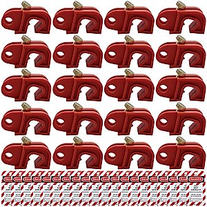SAFBY Circuit Breaker Lockout Device - Lockout Tagout Kit 20 PCS Breakers Lockout Universal Electrical for Loto Station Lock Out Tag Out Set(20 pcs Universal Single and Multi Pole)