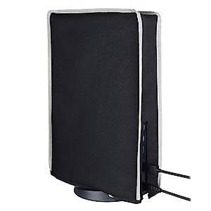 PlayVital Dust Cover Dust Plug Set for ps5 Digital Edition & Disc Edition - Light Gray Trim