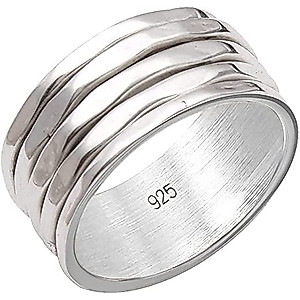 925 Sterling Silver Ring, Meditation Ring ,Spinner Ring, Plain Silver Ring (6.5)