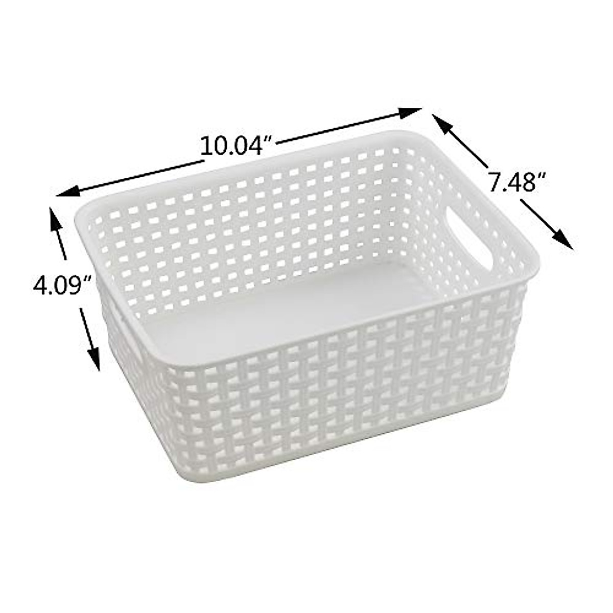 Farmoon White Plastic Basket, Small Storage Baskets, 6 Packs