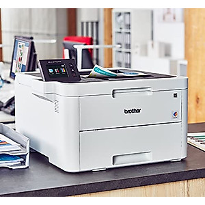 Brother HL-L32 70CDW Wireless Color Laser Printer,25ppm,up to 600 x 2400 dpi,2.7” Color Touch,Automatic duplex (2-sided),Durlyfish USB Printer Cable