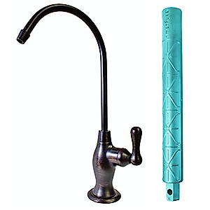 Metpure Water Filtration Faucet Reverse Osmosis Non Air Gap Drinking Water Filtration System Water Dispenser Spout (Venetian Bronze) Vase Style with Drinking Water Faucet Wrench RO-FW148