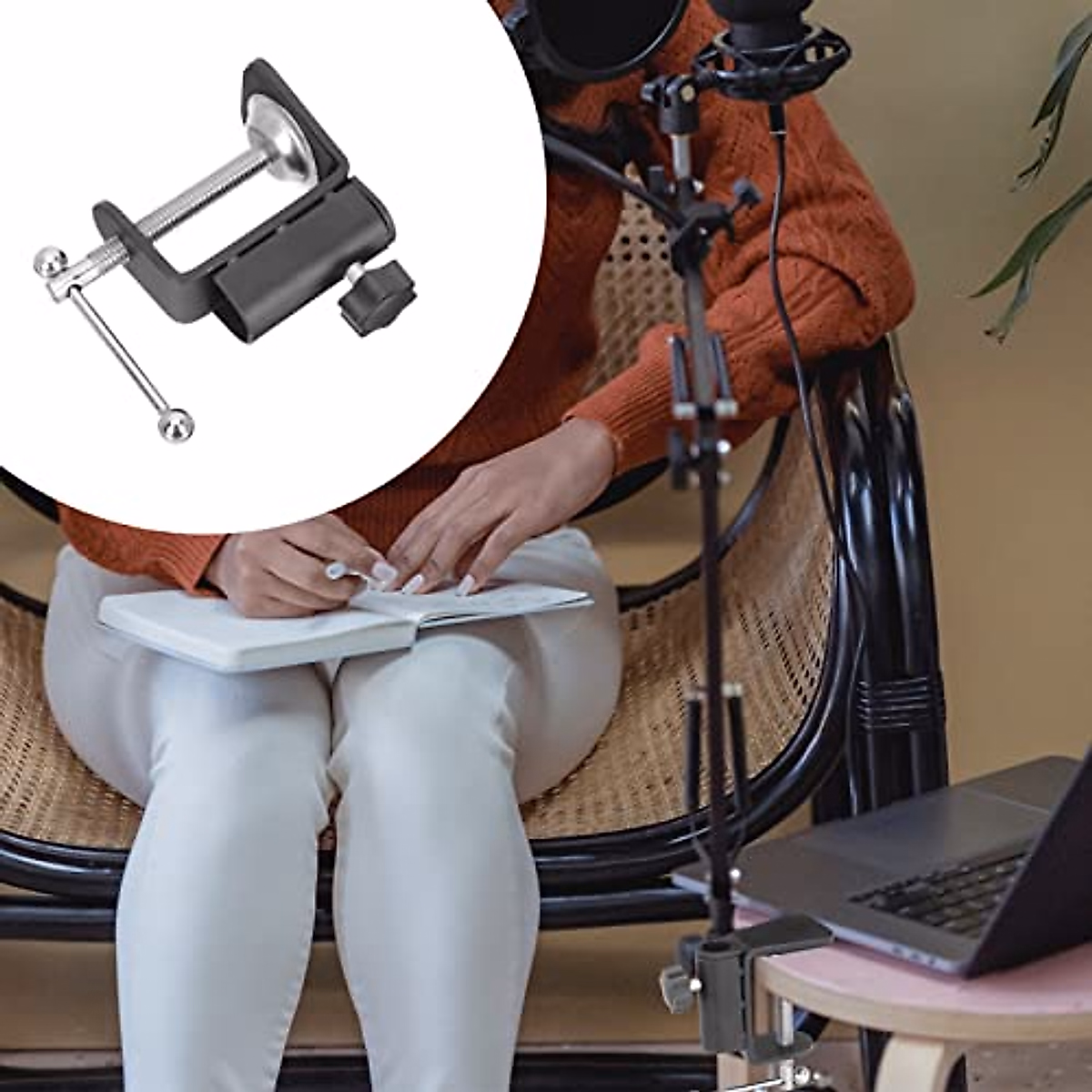 Generic Tablet Kickstand C Clamp Automotive Heavy Duty c Clamps Woodworking G Clamps Metal c clamp Wood Clamps: Welding Microphone Desk Mount