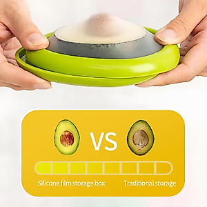 Silicone Fruit Storage Container Vegetable Food Storage Containers Set for Fridge Onion Storage Container, Avocado Keeper, Tomato Saver Container, and Lemon Holder Box 4PCS