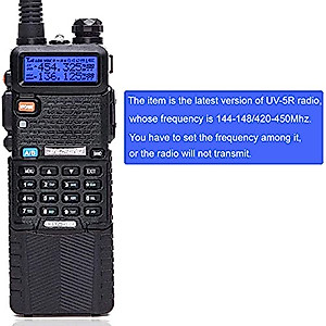Baofeng UV-5R Dual Band Two Way Radio with 3800mAh Li-ion Battery, Walkie Talkie,Upgrade Version(144-148/420-450Mhz)