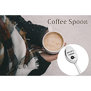 Nana Gifts from Grandkids Granddaughter Grandson Grandmother Coffee Spoon Engraved Grandma Granny Birthday Mother's Day Gift Spoons for Coffee Lovers