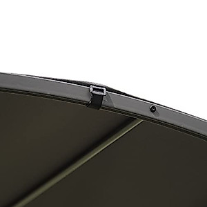 DHPM Iron Double Tiered Backyard Patio BBQ Grill Gazebo with Bar Counters&Extendable Shades for Your Yard, Patio, Garden, Outdoor or Party