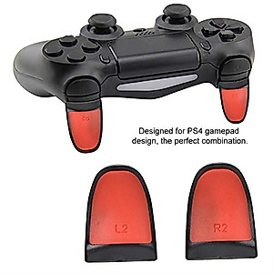 SALUTUY L2 R2 Controller Extenders, Extended Grips Controller Long Service Life ABS and Rubber for Controller for(red)