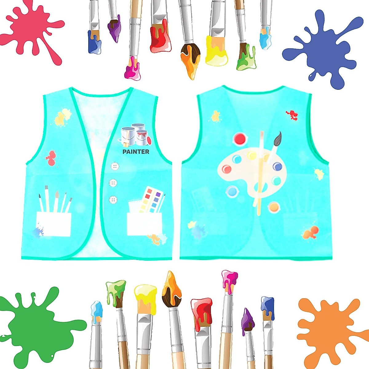 Tigerdoe Kids costumes - 7 Pc - Pretend Play School Set - Career Costumes - Kids Dress Up Costume