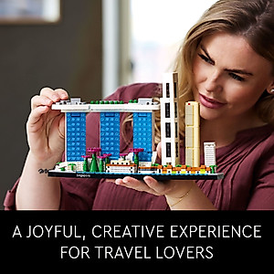 LEGO Architecture Singapore 21057 Building Set - Skyline Collection, Architecture Construction Model for Home and Office Décor, Gift Idea for Adults