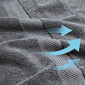 Simpli-Magic 79405 Bath Towels, 25”x50”, Gray, 6 Pack