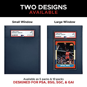 Cardkingpro - Graded Card UV Protection Sleeves Compatible with PSA, SGC, GAI, and BVG Cards, 10 Pack, Large Window
