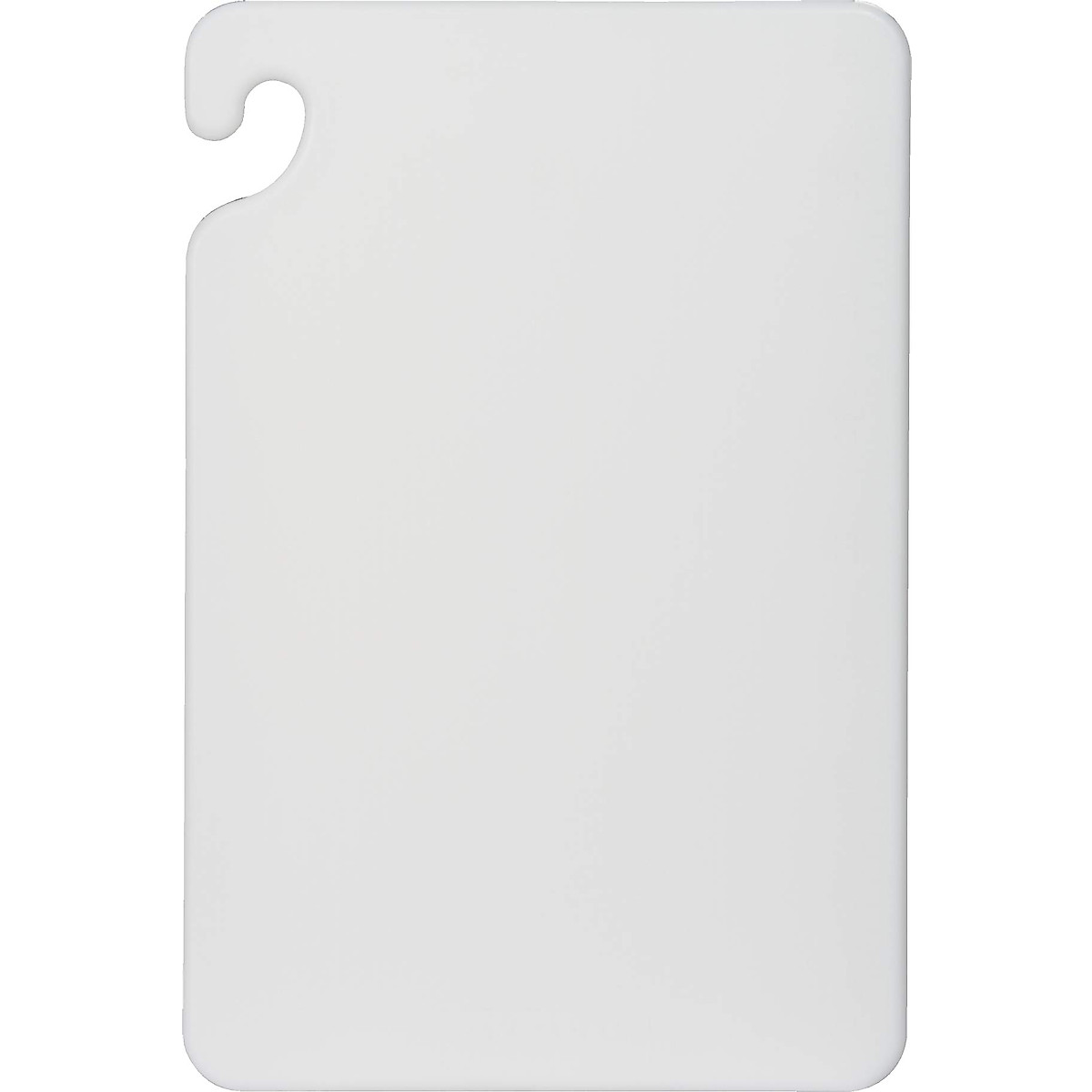 San Jamar CB121812WH Cut-N-Carry Co-Polymer Cutting Board, 18" Length x 12" Width x 1/2" Thick, White