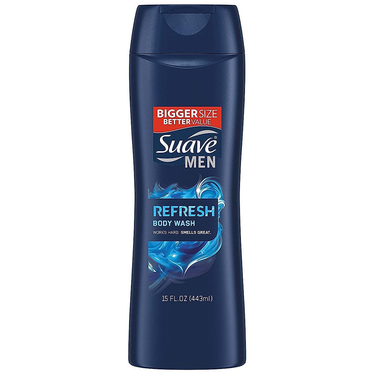 Suave Men Refreshing Classic Masculine Scent Body Wash 15 oz (Pack of 6)