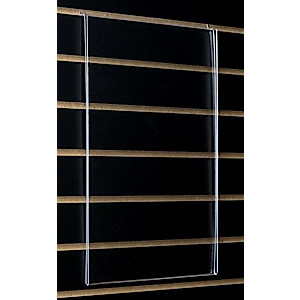 Slatwall Sign 11”w x 18”h x 1/2”d Clear Acrylic Slat Wall Picture Frame Holds 11”w x 17”h Images – Sold in Case Packs of 5 Units – Plexiglas Poster Holder Mounts Directly into The Slot