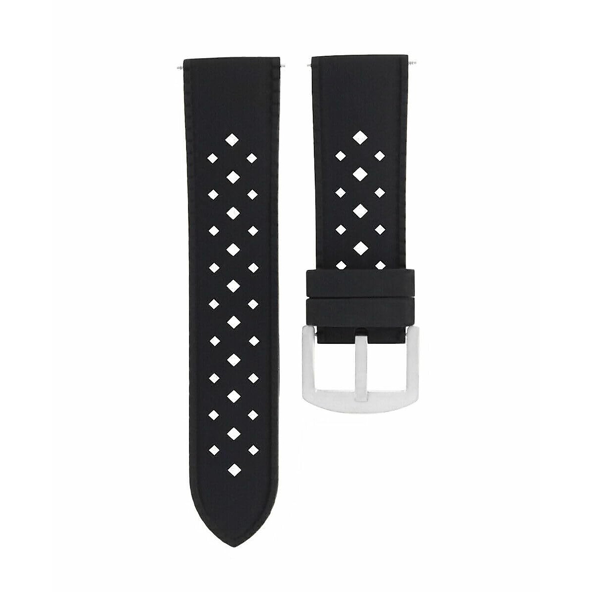 Ewatchparts 24MM SILICONE RUBBER WATCH BAND FOR IWC PILOT PORTUGUESE TOP GUN WATCH