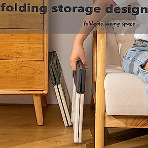 Folding Step Stool - Foot Stool with 9 Inch Height - Holds Up to 330 lbs - Lightweight Plastic Foldable Step Stool for Kids, Kitchen, Bathroom & Living Room (Pack of 1) (Black)