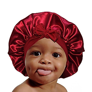 2pcs Pack Baby Bonnet 6-12 Months pre-Tied Bonnet Toddler Bonnet for boy Satin Bonnet for Babies Infant Bonnet for Boys with tie Band Bow